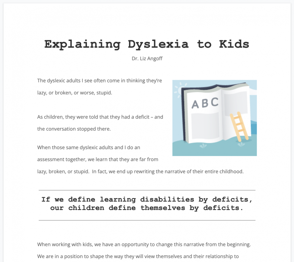 Explaining Dyslexia Handout Explaining Brains